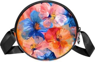 Generic Sac &agrave; bandouli&egrave;re rond pour femme, petit sac &agrave; bandouli&egrave;re avec fermeture &eacute;clair, bretelles r&eacute;glables, style d&eacute;contract&eacute;, pour femmes et filles