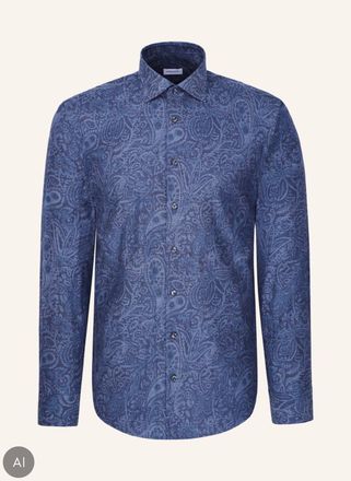 Seidensticker Seidensticker Flanellhemd Slim Fit blau