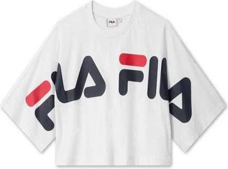Fila Wide Cropped Tee - - Tops - Damen - Wei&szlig; - M