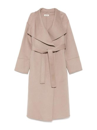 Soft Goat Knielanger Mantel - Beige