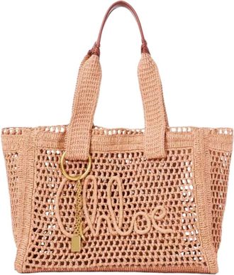 Chlo&eacute; Femme, Sacs, Beige, Taille: ONE Size Summer Banana East-West Tote Bag