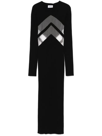 Jean Paul Gaultier robe à effet de transparence - Noir