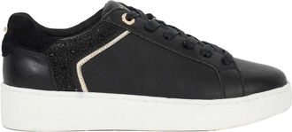 Dune London Elli Schuhe f&uuml;r Damen, Leder, Plattform-Absatz (Schwarz)