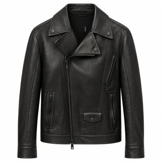 Dolce & Gabbana Bikerjacke aus Leder-Mix - - Jackets - Herren - Schwarzk - XL