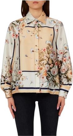 Liu Jo Femme, Blouses et Chemises, Multicolore, Taille: 42 FR Printed Twill Shirt