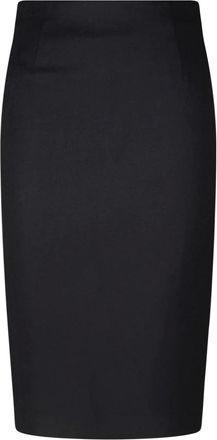 Lardini Femme, Jupes, Noir, Taille: 34 FR &Eacute;l&eacute;gante Jupe Crayon Midi avec Fente