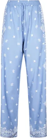 MC2 Saint Barth Femme, Pantalons, Bleu, Taille: 40/42 FR Wide Pantalons