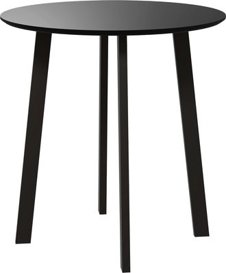 HOMCOM Esstisch 72 x 72 cm Runder K&uuml;chentisch f&uuml;r 2 Personen moderner Esszimmertisch mit abgeschr&auml;gten Beinen, Tisch f&uuml;r K&uuml;che, Esszimmer und Wohnzimmer Schw