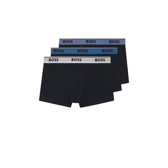 HUGO BOSS Lot de 3 boxers unis en coton m&eacute;lang&eacute;