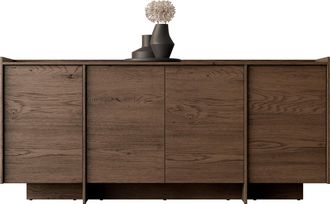 Mirjan24 Kommode Jundia K4D JA02 - Modernes Sideboard mit 4 Türen, 6 Innenfächern, grifflosem Öffnungssystem - Highboard/Anrichte/Mehrzweckschrank (Baltic Stor