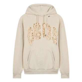 GCDS Laser Logo Hoodie - - Sweatshirts & Hoodies - Herren - Beige - L