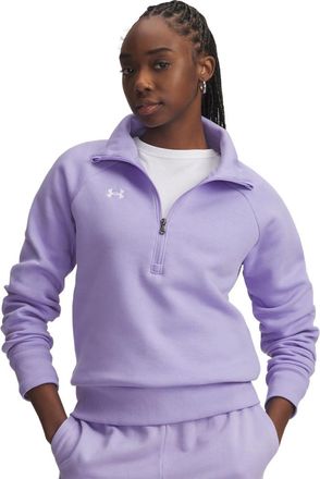 Under Armour Damen Rival Fleece Half Zip, (538) Transparent/Wei&szlig;, XS