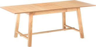 Beliani Esstisch ausziehbar Holzoptik helle Esche 160/200 x 90 cm mit Holzbeinen Barnes