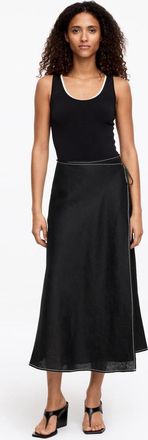 Arket Wickelrock Aus Leinen -Schwarz