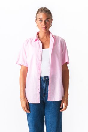 Perform Collection Kurzarm-Leinenhemd - Hellrot