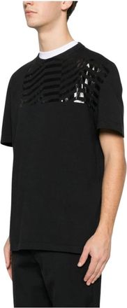 Golden Goose Homme, Tops, Noir, Taille: M T-shirt en coton &agrave; col rond