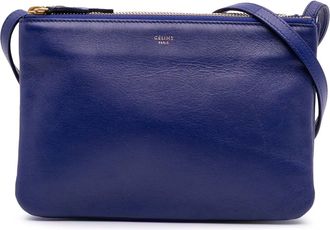 Celine Hobo Bags - Small Lambskin Trio Crossbody - Gr. unisize - in Blau - für Damen