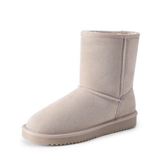 Dream Pairs Bottes Femme Daim V&eacute;ritable Doublure Fausse Fourrure Imperm&eacute;ables Antid&eacute;rapantes Hiver Chaudes Confort M&eacute;moire de Forme Slip On Classiques,Size 40,Sab