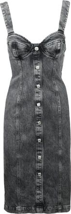 Moschino Femme, Robes, Gris, Taille: 40 FR Longuette en denim