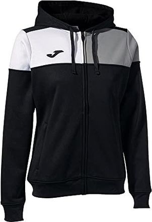 Joma Veste à Capuche Crew v Noir Gris Blanc