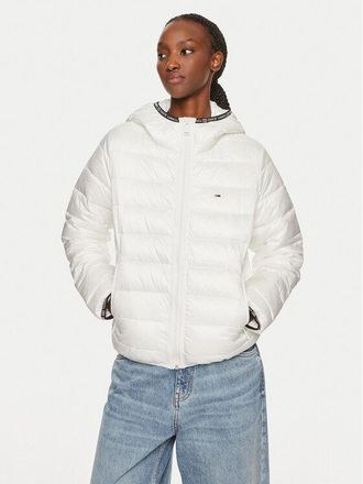 Tommy Jeans Winterjacke Tape DW0DW18308 Wei&szlig; Regular Fit