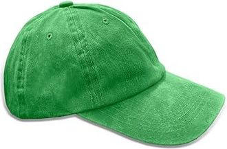 TMK Chapeau de Baseball Basket Vintage Vieilli Unisexe cod.2026, Vert vintage, Taille Unique