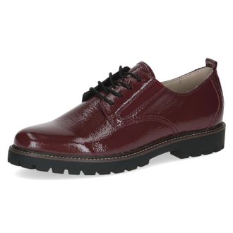 Caprice Caprice Damen Schnürschuhe aus Leder Elegant, Rot (Bord. Naplak), 40 EU