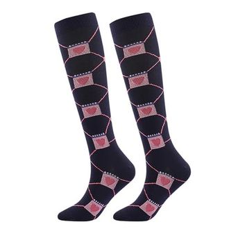 Generic Chaussettes de compression pour femme - Pour la Saint-Valentin - Imprim&eacute; - Pour le sport, caf&eacute;, L