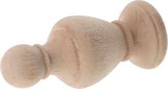 Valiclud Unbehandelter Massivholz Treppenpfosten Kugelkopf mit Integrierter Kabelverdeckung Runde DIY Holzsäule Baluster Spitze Römisch Verzierte Treppengeländ