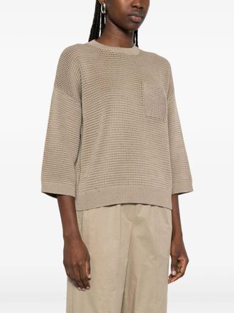 PESERICO Womens Metallic-Detail Sweater Ss26 W