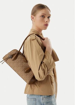 Calvin Klein Handtasche Emblem Trio Jacquard LV04F3744G Braun