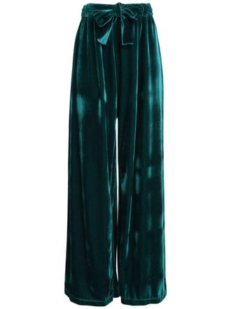 Amir Slama pantalon palazzo en velours - Vert