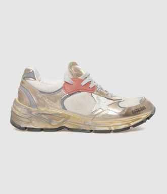 Golden Goose Baskets Running Dad Gold/White