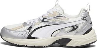 Puma Femme Milenio Tech Chaussures athlétiques, Warm White White Silver, 40 EU