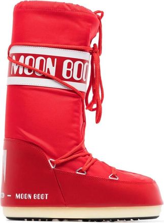 Moon Boot Homme, Chaussures, Rouge, Taille: 45 EU Bottes Icon Nylon