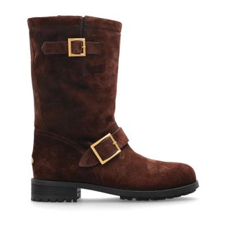 Jimmy Choo London Biker Mid Suede Ankle Boots - - Shoes - Damen - Braun - 36 1/2 EU