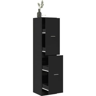 vidaXL Armoire dapothicaire noir 40x41x174,5 cm bois ding&eacute;nierie - Vidaxl