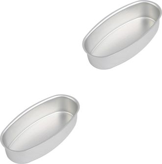 Cabilock Backform Oval Stollen 2 Stück Brotform Brotbackblech Brotbackplatte Oval Geformtes Backblech Kuchenbackblech Pizza Kuchenform