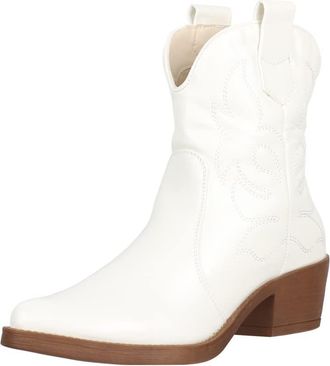 Elara Damen Stiefeletten Cowboy Boots Chunkyrayan 301-A31P White PU-38