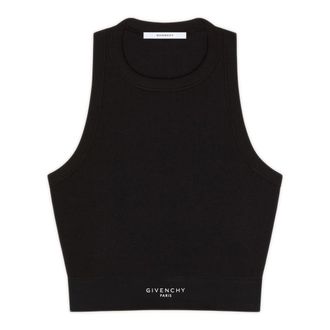Givenchy Cropped Tank Top mit Band - - Tops - Damen - Schwarzk - S
