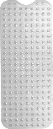 Exma rutschfeste Badewannenmatte, rutschfest, Duschmatte, maximale Haftung, rutschfeste Badewannenmatte, transparent, 100 x 40 cm, rechteckig