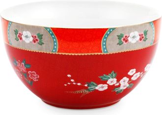 Pip Studio Blushing Birds Bowl red 18 cm
