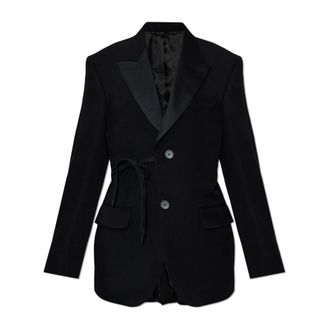 Balenciaga Wollblazer mit einfachem Schlitz - - Jackets - Damen - Schwarzk - XS