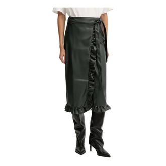 Never Fully Dressed Gerader Midirock - - Skirts - Damen - Gr&uuml;n - S