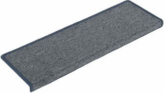 vidaXL Stufenmatten 30 Stk. 65 x 21 x 4 cm Hellgrau und Blau Rechteckiger Rand vidaXL