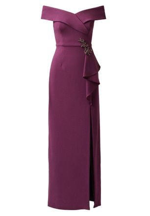 Adrianna Papell Abendkleid Off Shoulder Column Gown Klassisches und elegantes Abendkleid