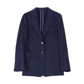 Paul Smith Giacca Sfoderata in Seersucker - - Jackets - Damen - Blau - S
