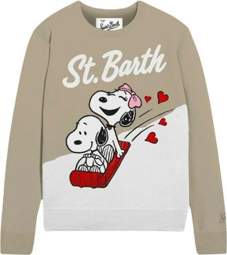 MC2 Saint Barth New Queen Sb Belle Snoopy - Femme - Pulls - Beige - Taille: 42 FR