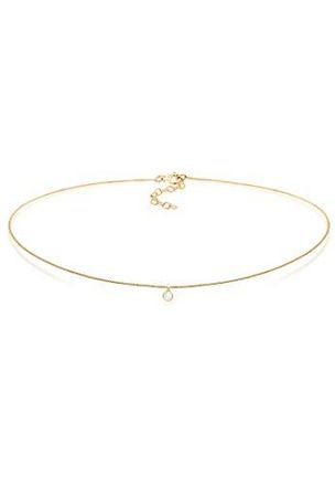 Elli Collier Femme Pendentif Ras du Cou Noble avec Pierre de Lune en Argent Sterling 925