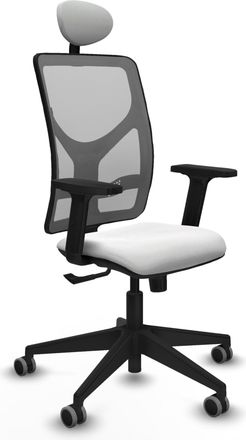 Piqueras y Crespo Schreibtischstuhl aus Stoff mit 2D-Armen, h&ouml;henverstellbare Lendenwirbelst&uuml;tze und festes Kopfteil, ausgestattet mit 3 Positionen und Schneidschaum, G